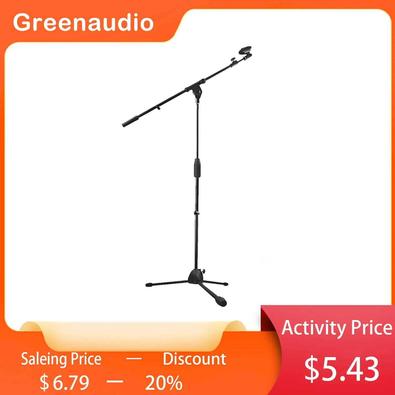 GAZ-206-Professional-Mic-Stand-All-Metal-Mobile-Microphone-Stand-With ...