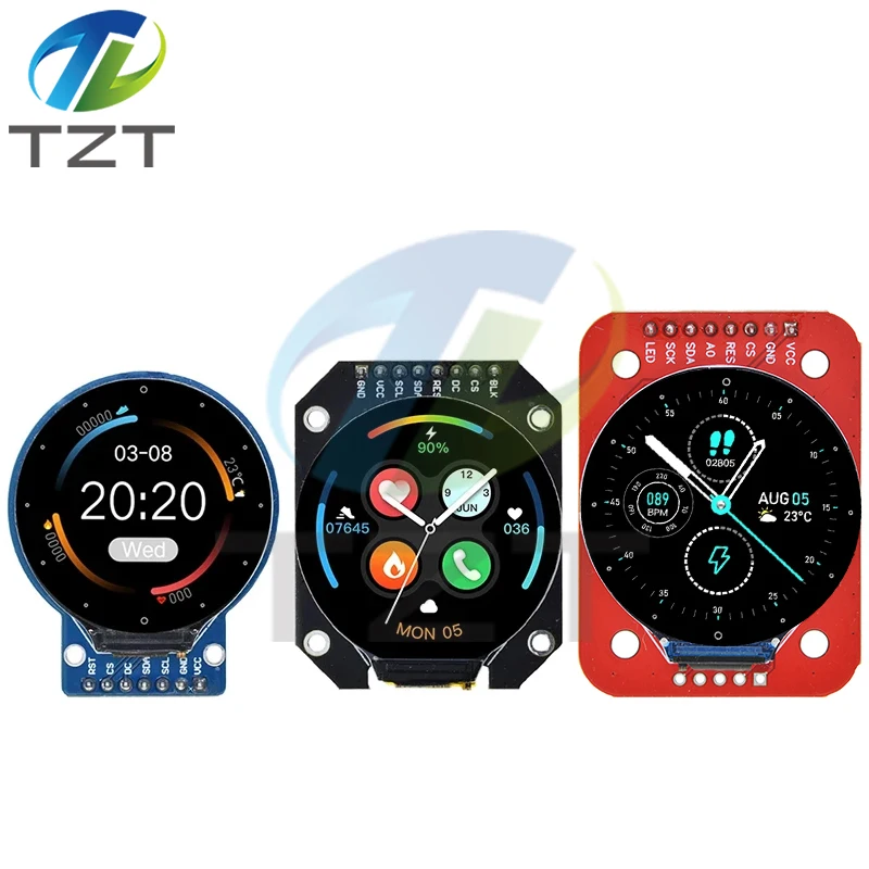 TFT-Display-1-28-Inch-TFT-LCD-Display-Module-Round-RGB-240-240-GC9A01 ...