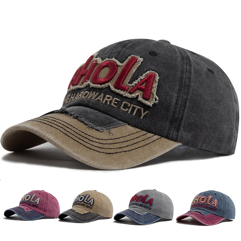Men-Baseball-Caps-BHOLA-Fashion-Letter-Embroidery-Hip-Hop-Cap-Washed ...