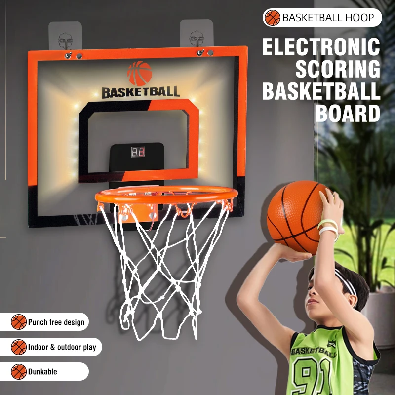 Basketball-Hoop-Set-Home-Portable-Exercise-Wall-Frame-Stand-Lifting ...