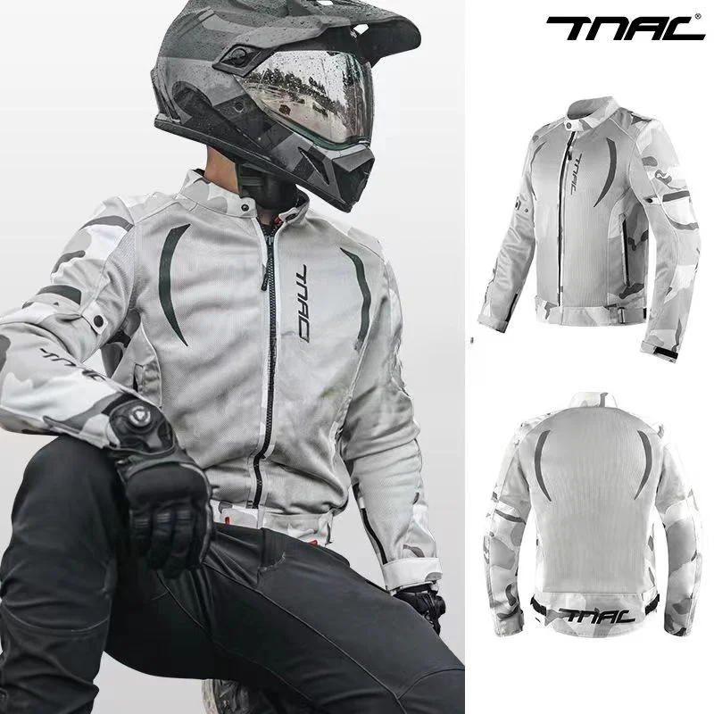TNAC-Motorcycle-Jacket-CE-Protective-Man-Elasticity-Cycling-Armor-Gear ...