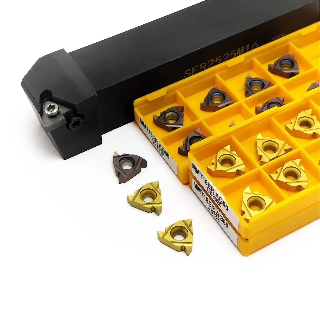 External-Thread-turning-SER2525M16-SER-TOOL-HOLDER-MMT16ER-AG60-Insert ...