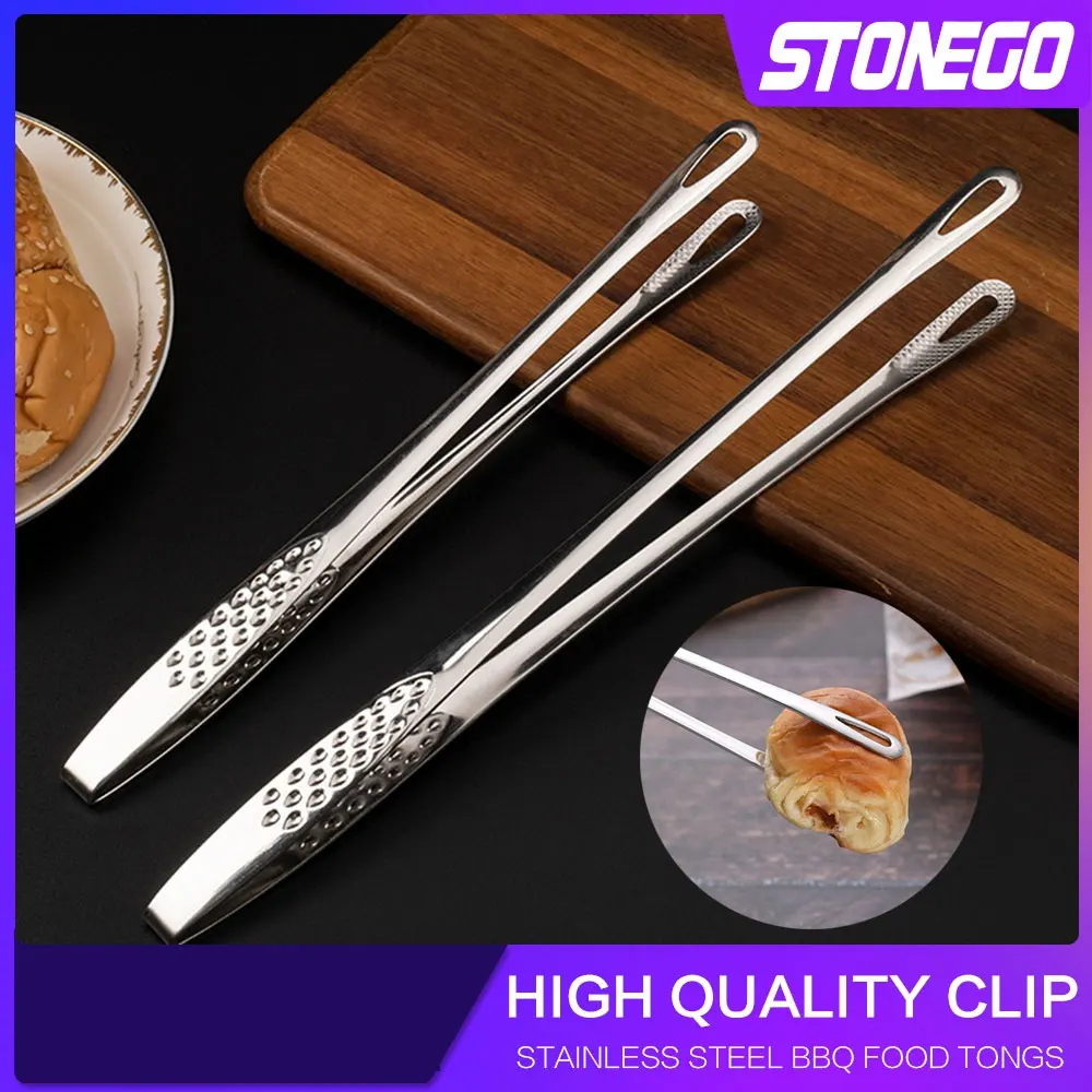 Pinzas de comida para barbacoa, mango largo, pinza antiquemaduras para ...