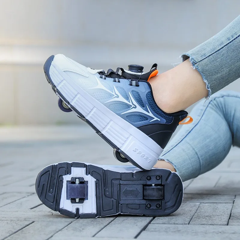 2 in 1 Deformation Roller Shoes Roller Skate Shoes with Detachable ...
