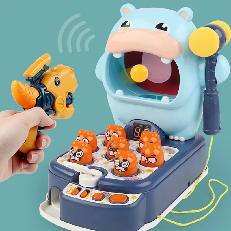 Hippo Playing Toy for Children Game Beat Table Games Whack A Mole Game ...