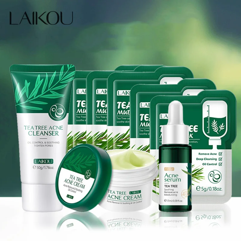LAIKOU-Tea-Tree-Anti-Acne-Skin-Care-Set-Acne-Treatment-Oil-Control ...