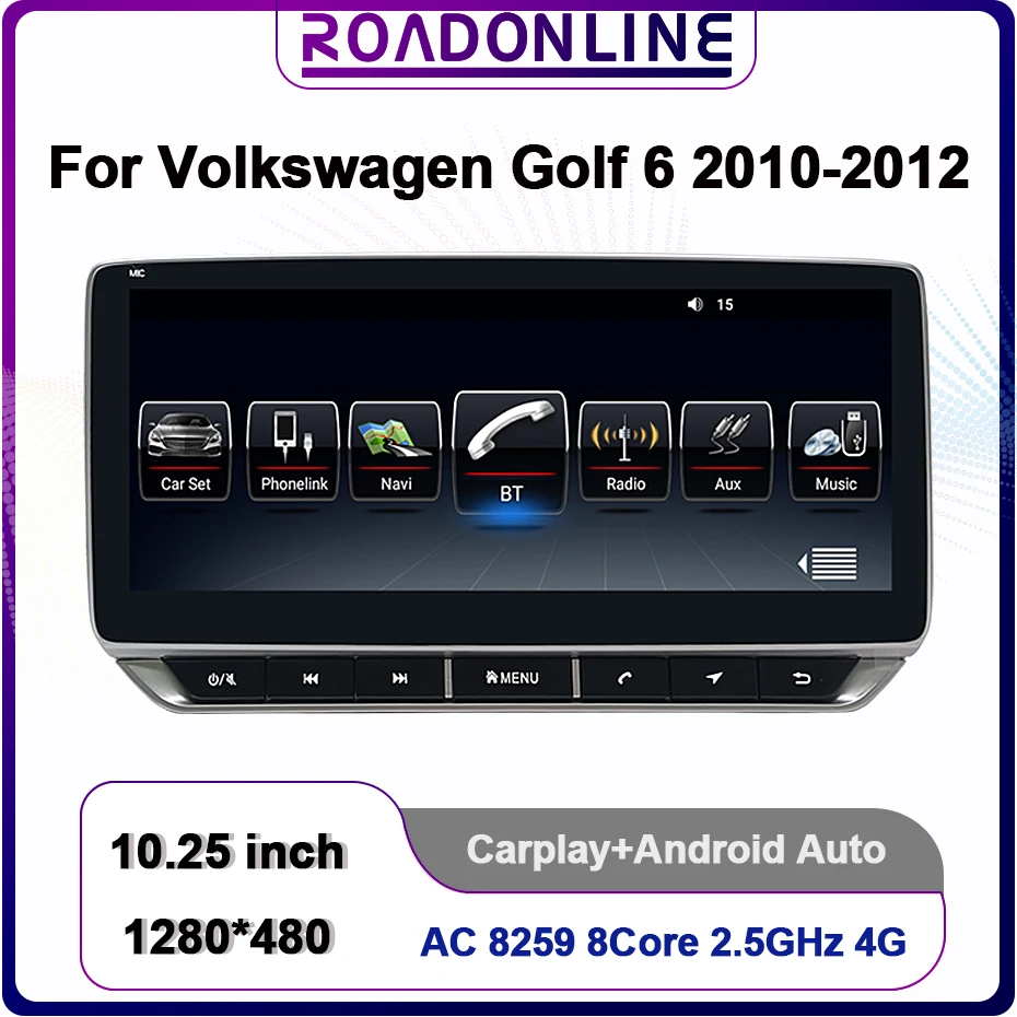 Android Radio For Volkswagen Golf 6 Golf6 2010-2012 Android 10.0 Octa ...