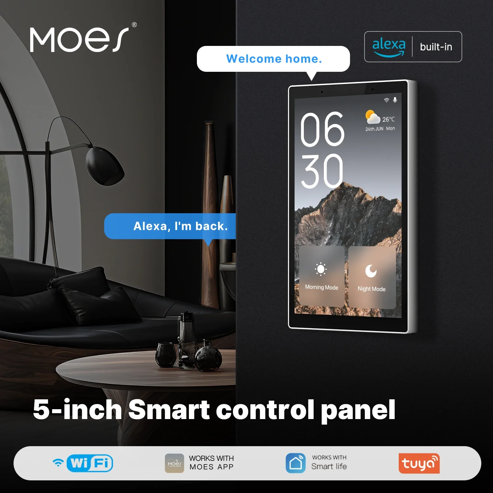 MOES-Tuya-Wifi-Smart-Touch-Screen-da-5-pollici-US-Center-Control-Panel ...