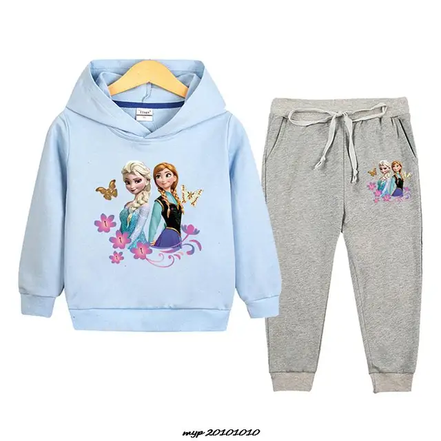 Disney Kids Sportswear Frozen Elsa Clothing Sets Baby Little Girls ...