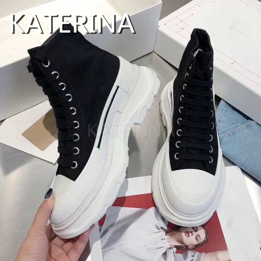 Hohe Qualität Frühling Herbst Unisex High Top Lace Up Sneakers Mischte ...