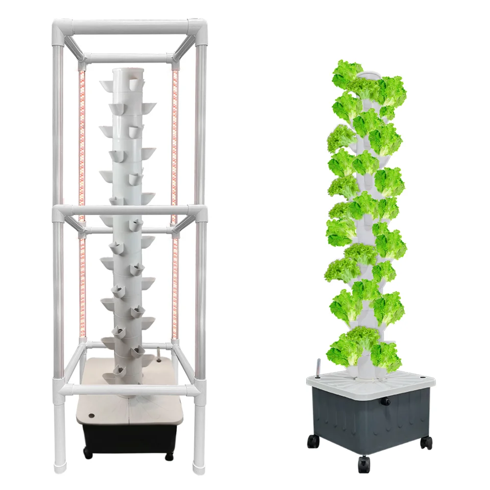 15 Layer 45 Holes Vertical Hydroponic Tower Growing System Complete Kit ...