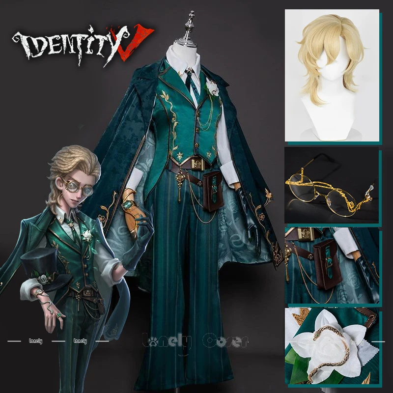 Identity V Knight Cosplay Costume Wig Art Dealer Richard Sterling ...