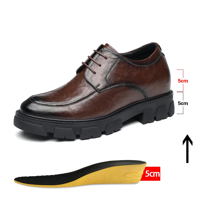 Height Increase Dress Shoe Men 10CM Higher Man High Heels 8CM Elevator ...