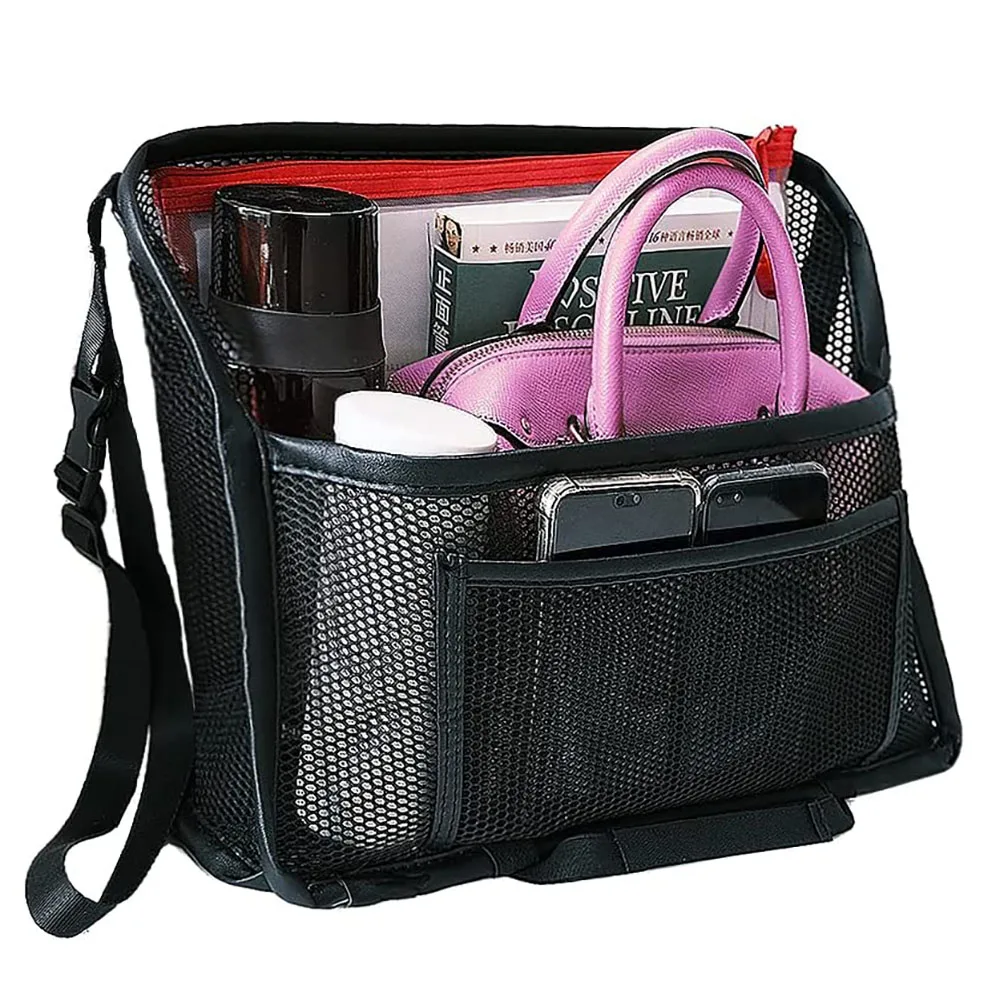 Large Capacity Car Net Pocket Handbag Holder Between Seats Mesh Handbag ...