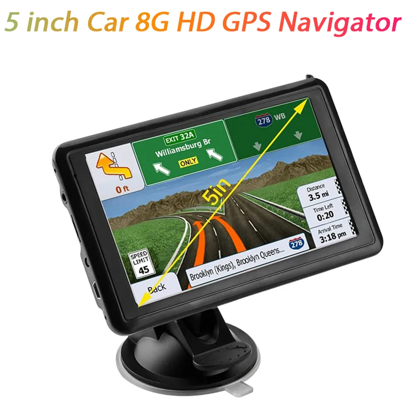 New-5-inch-HD-8G-Car-GPS-Navigation-USB-Car-Charger-Europe-Map ...