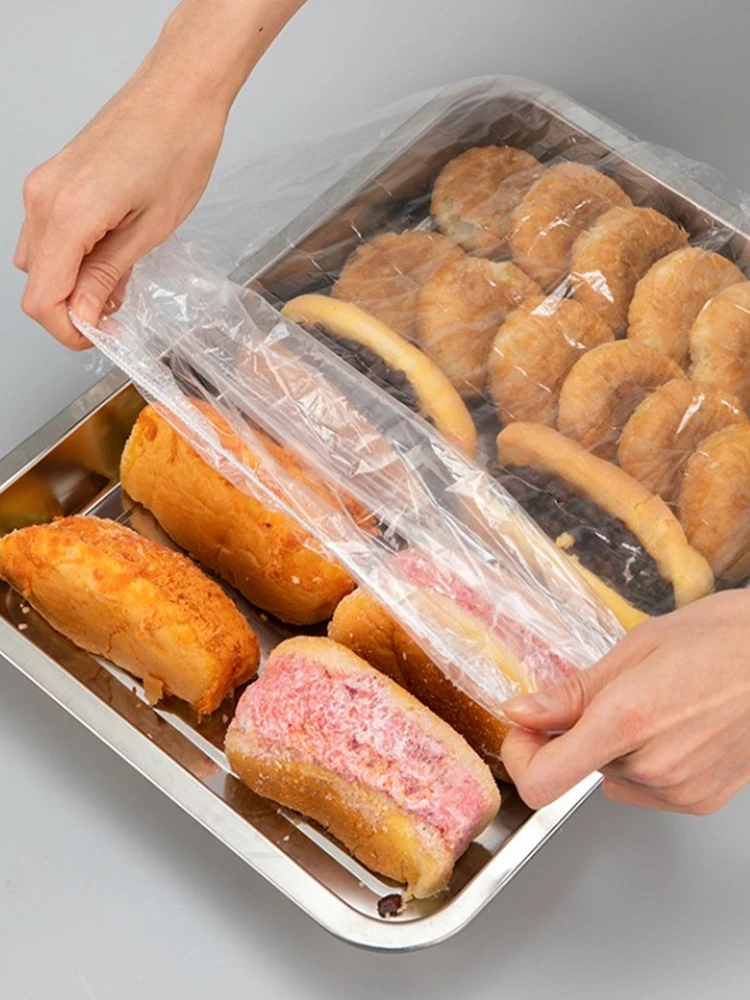 38-120CM-Disposable-Food-Cover-Elastic-Plastic-Wrap-Food-Grade-Food ...