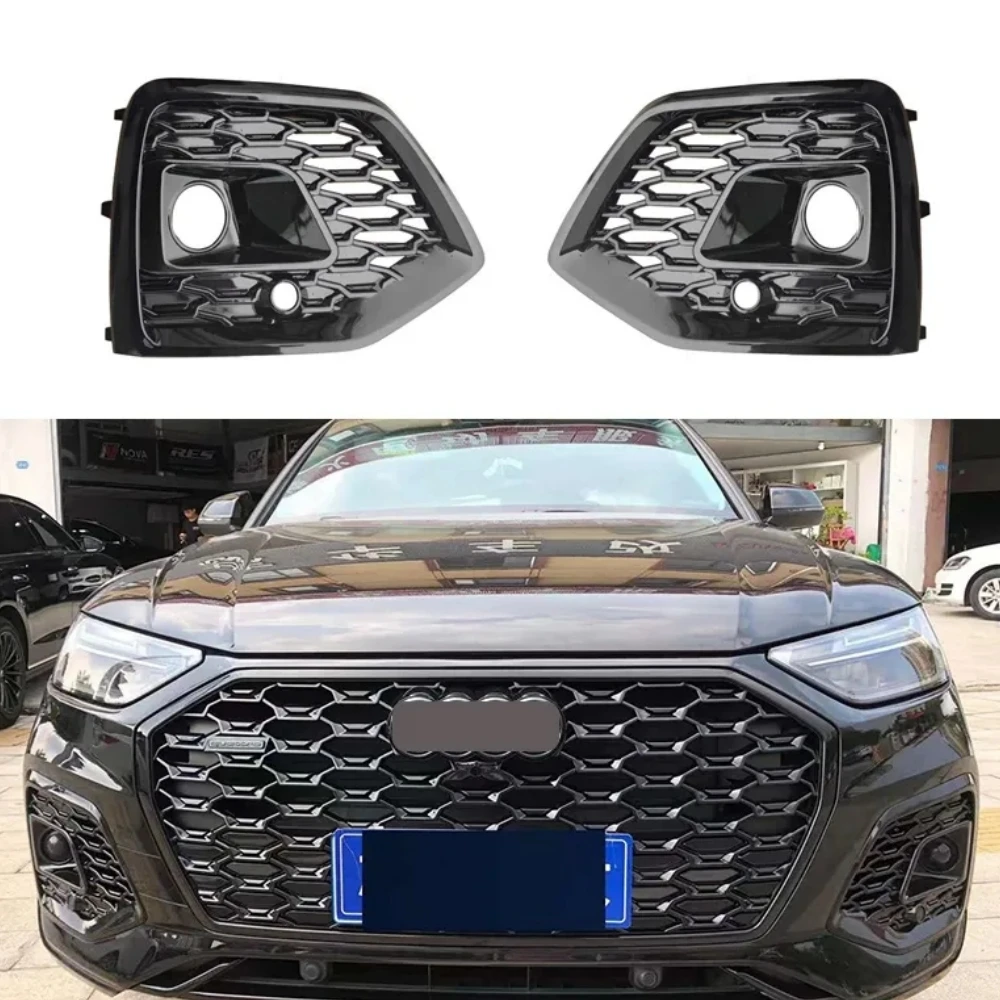 Front bumper grille fog lamp cover For Audi Q5 upgrade RSQ5 2021-2023