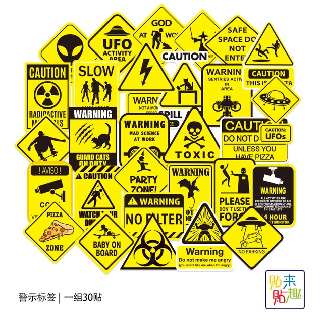 Funny Warning Stickers