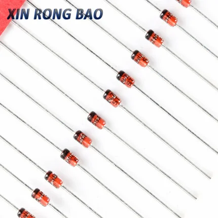100pcs 1W Zener diode DO-41 1N4728A 3V3 1N4727A 3V0 1N4733A 5V1 1N4732A 4V7 1N4731A 4V3 1N4730A ...