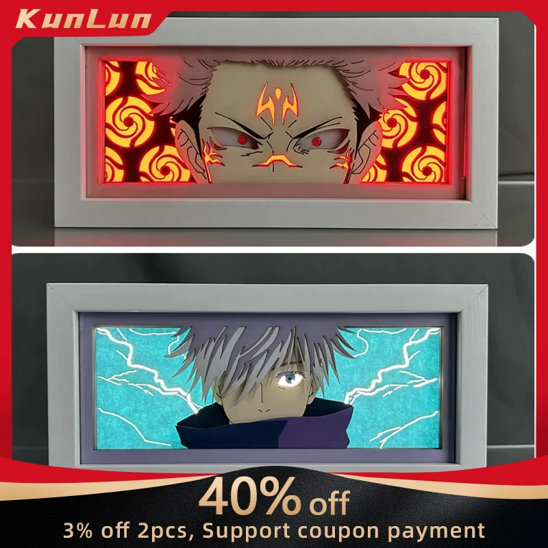 Jujutsu-Anime-Kaisen-Peripherals-Gojo-Satoru-Figure-Led-Light-Paper-Cut ...
