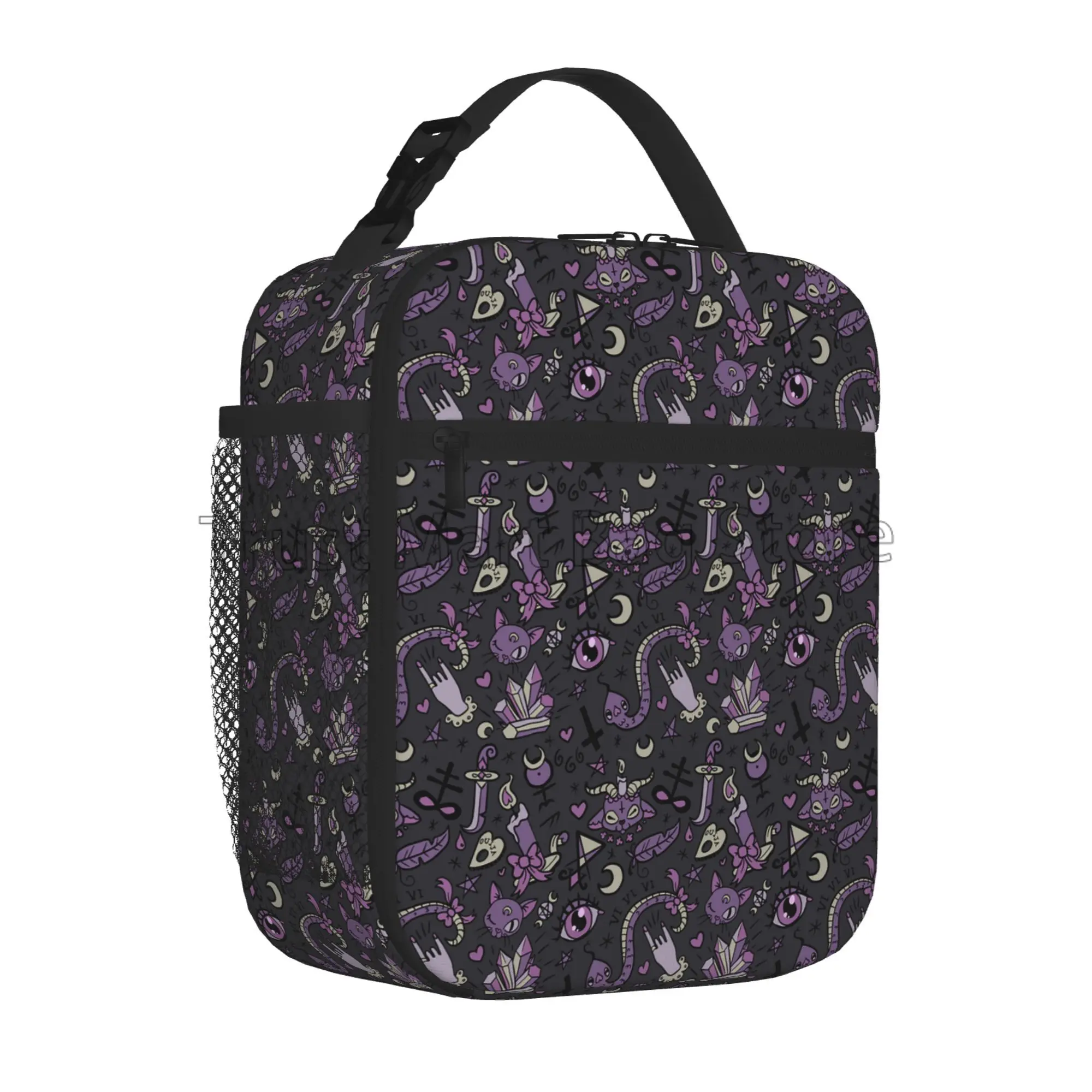 Purple-Gray-Magic-Goth-Spooky-Insulated-Lunch-Bag-Portable-Waterproof ...