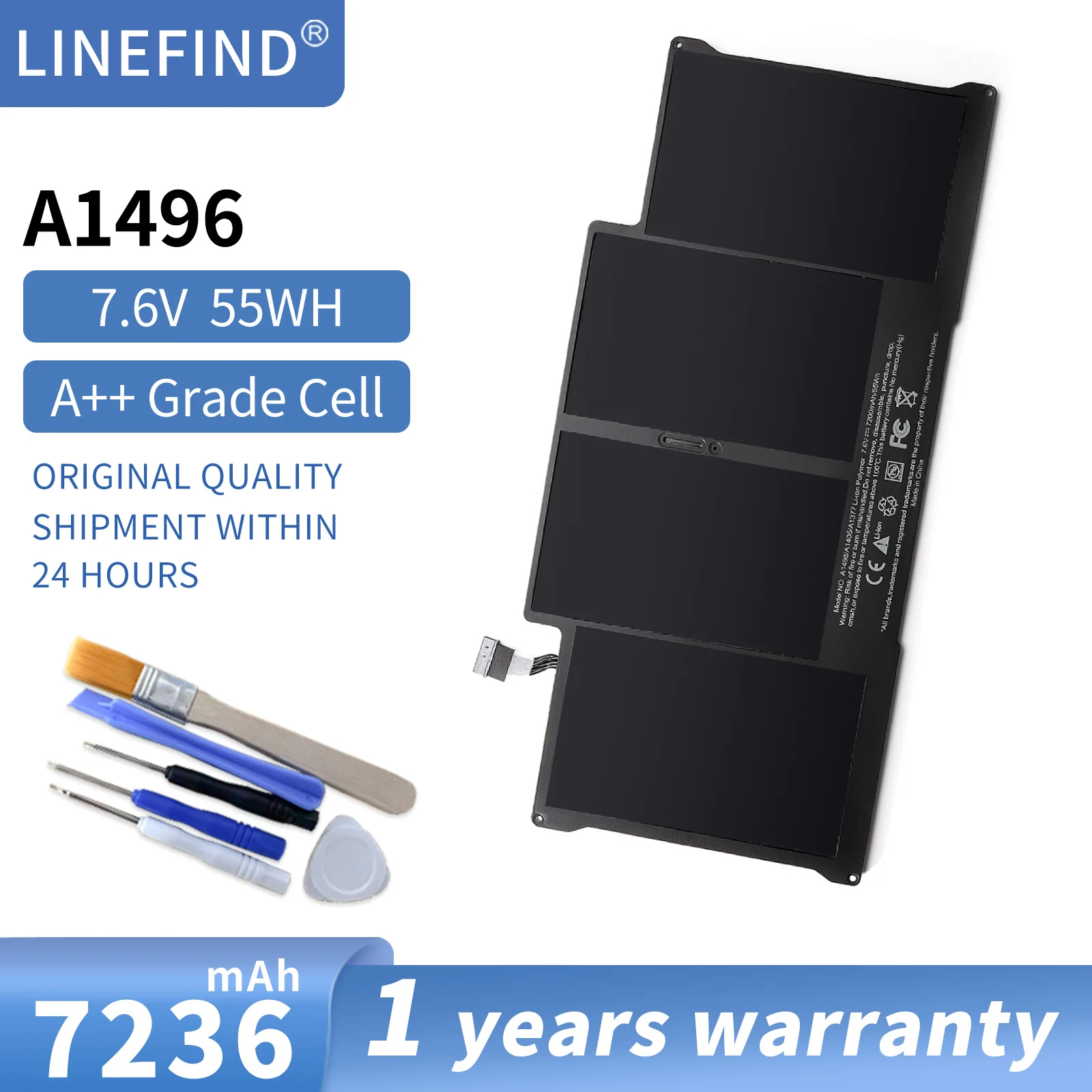 New Laptop Battery A1496 For Apple MacBook Air 13" A1466 2012/2013/2014 ...