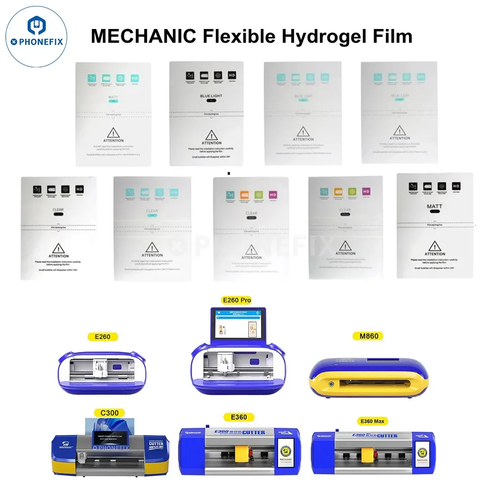 50pcs TPU Flexible Hydrogel Film HD Blue Matte Privacy Mechanic Sheet ...