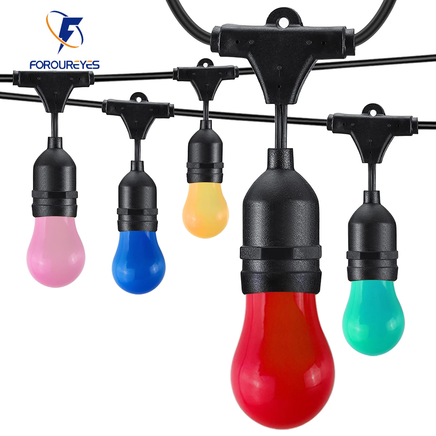10m 20m 30m Colorful Bulb LED String Lights Outdoor 220V A45 PC Red ...