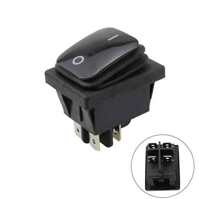 1Pcs Momentary Waterproof Black 6Pin Rocker Switch 3 Position Locking ...
