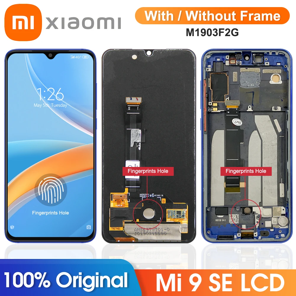 5.97" Super AMOLED Mi 9 SE Display Screen with Frame for Xiaomi Mi 9se ...