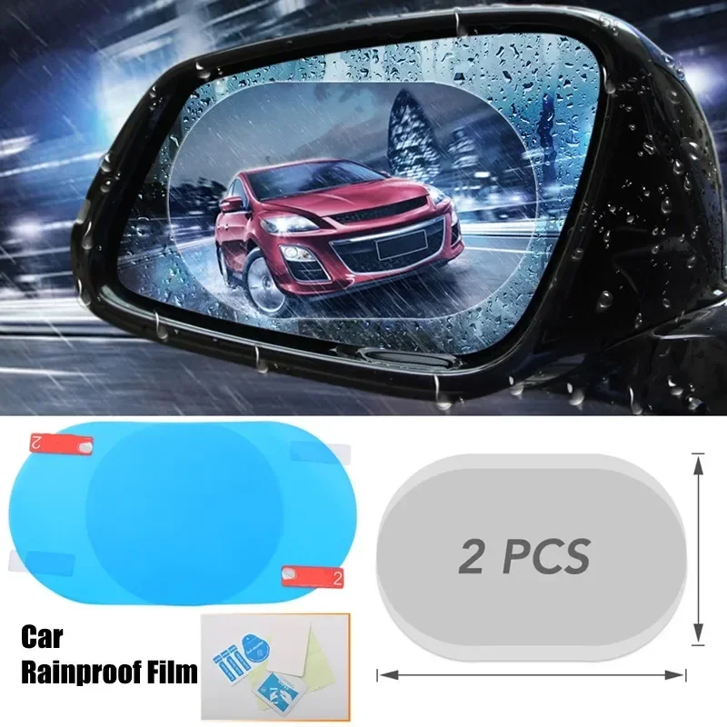 2-Pcs-Car-Rainproof-Film-Car-Rearview-Mirror-Protective-Rain-Proof-Anti ...