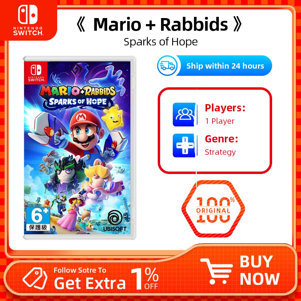 Nintendo Switch-mario Rabbids Faíscas De Esperança-ofertas Jogos ...
