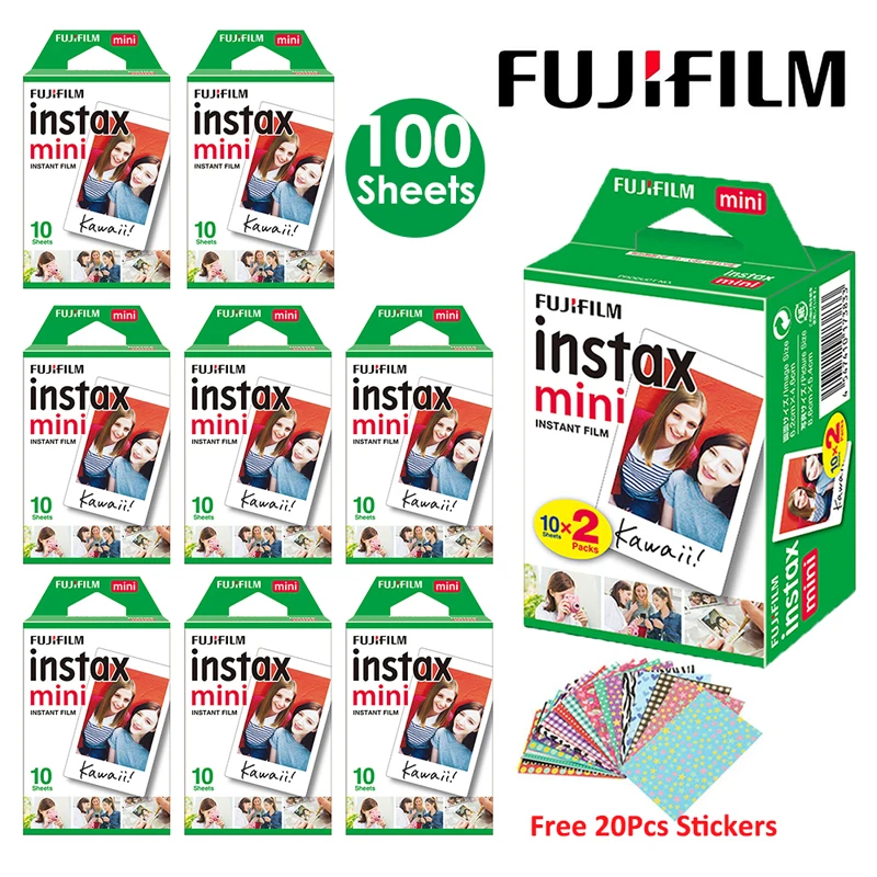 Fujifilm-Instax-Mini-Film-White-10-20-40-60-80-100-Sheets-For-FUJI ...