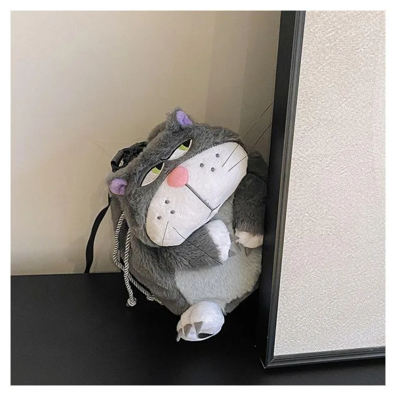 Cute-Cartoon-French-Cat-Bag-Women-s-Popular-Versatile-Plush-Doll ...