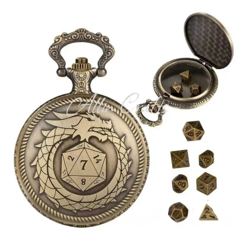 Dragon-Pocket-Watch-Case-Metal-Dice-dnd-for-dungeons-and-dragons-Dice ...