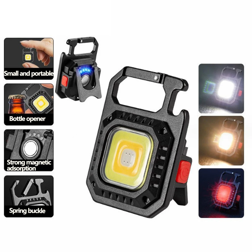 Mini-multifunctional-LED-Flashlight-Magnetic-COB-Outdoor-Camping-Pocket ...