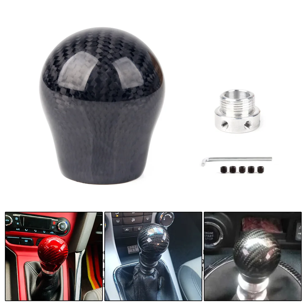 True-Carbon-Fiber-Gear-Shift-Knob-Manual-Transmission-Gear-Stick-Head ...