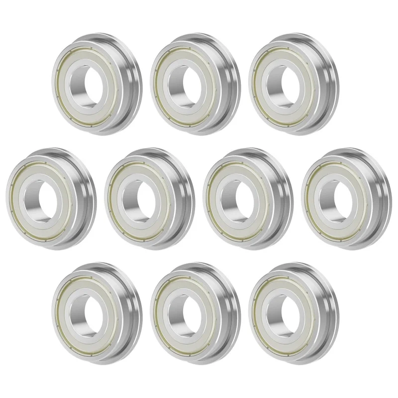 F623 ZZ 10PCS Flange Ball Bearing 3×10×4mm Double Metal Shielded ...