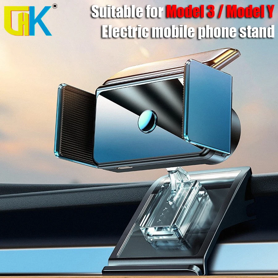 HKGK Car Mobile Phone Solar Bracket Holder For Tesla Model Y Model 3 ...