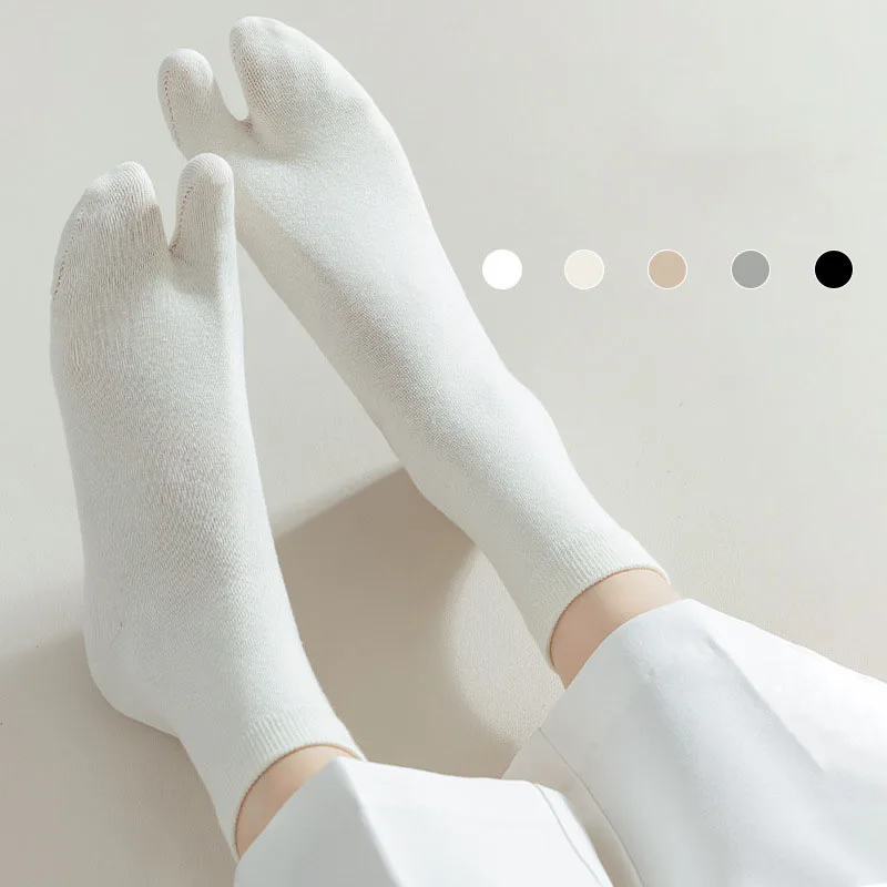 Split Toe Socks Autumn And Winter Women'S Two Toe Socks Tabi Medium ...
