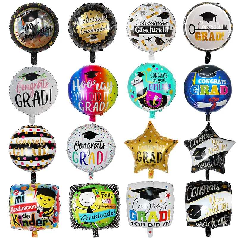 10pcs-Spanish-Graduation-Foil-Balloon-2024-Congrats-Grad-Air-Globos ...