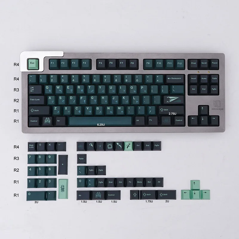 Gmk Terror Below Keycaps Cherry Profile 129 Key Pbt Dye-sub Keycap For ...