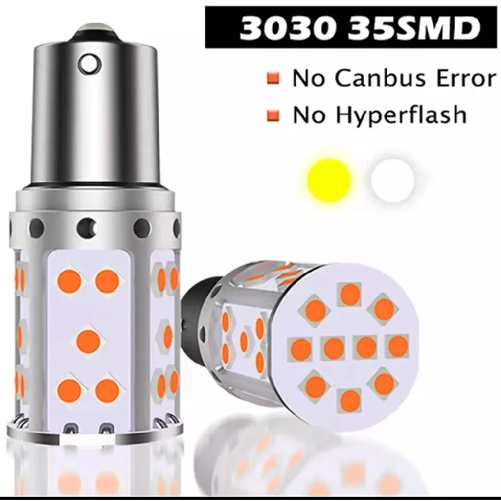 1x P21w Led 1156 Ba15s Py21w Bau15s 3030 35smd Bulb Canbus Free T20 ...