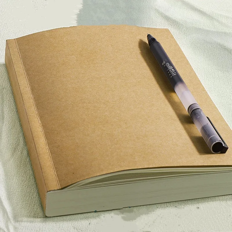 Super-Thick-Krafe-Simple-Noteboox-256-Pages-Horizontal-line-Blank-Plaid ...