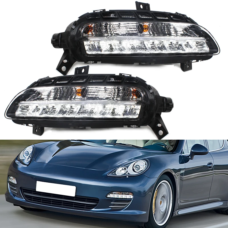 For-Porsche-Panamera-2010-2011-2012-2013-Car-LED-Daytime-Running-Lights ...