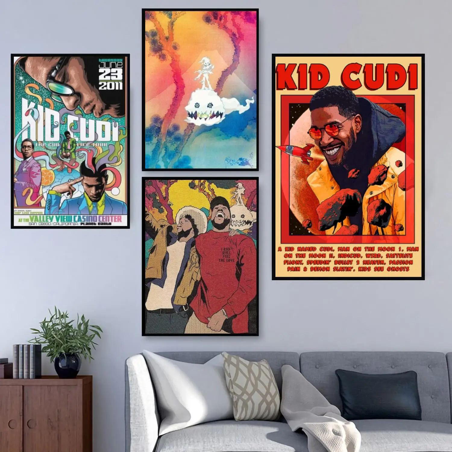 Kid Cudi Poster Framed