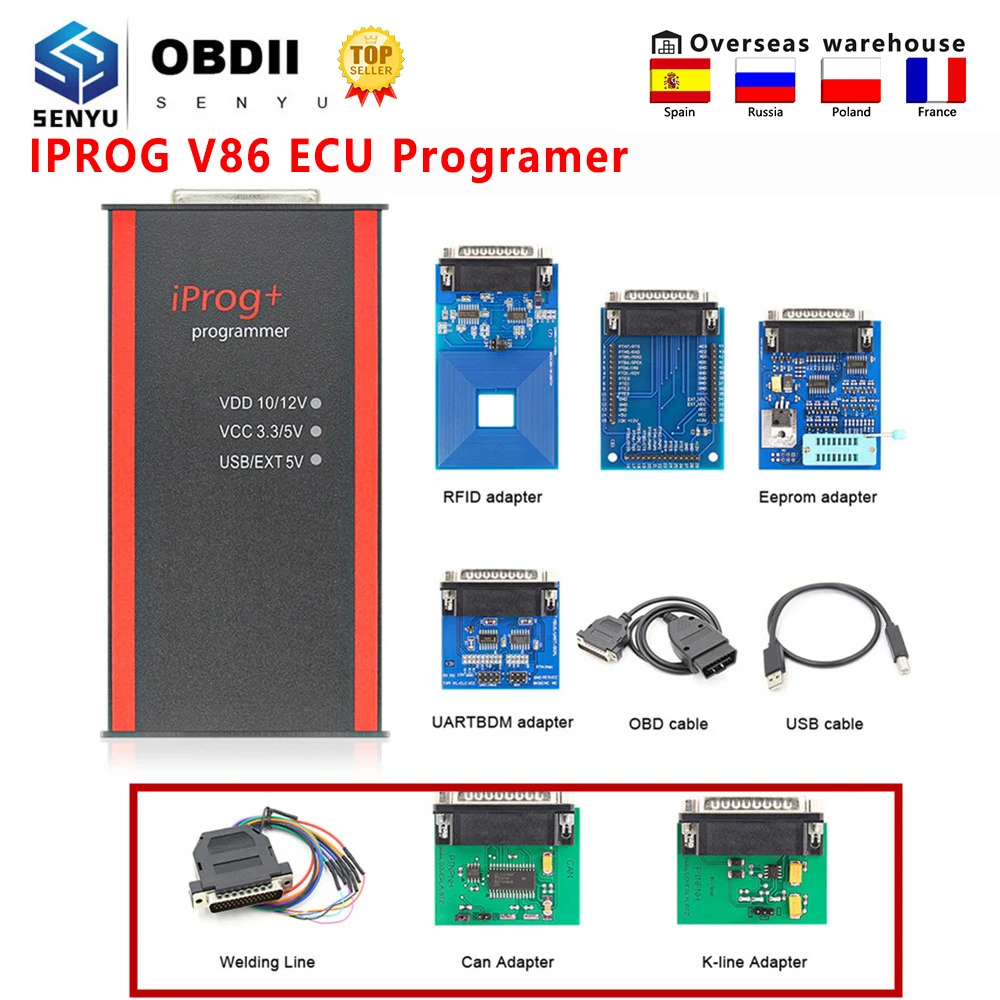 Full-IPROG-Pro-ECU-Key-Programmer-Iprog-V87-2019-Eeprom-IMMO-Car-Radio ...