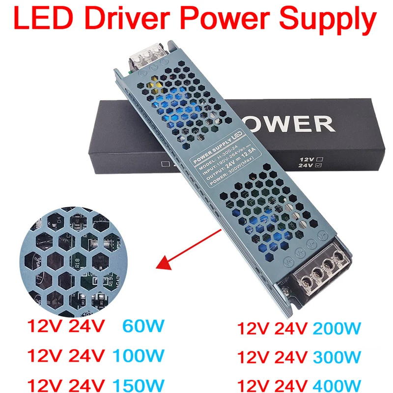 LED-Driver-12-V-Volt-24V-DC-Power-Supply-AC-190-220V-To-12V ...