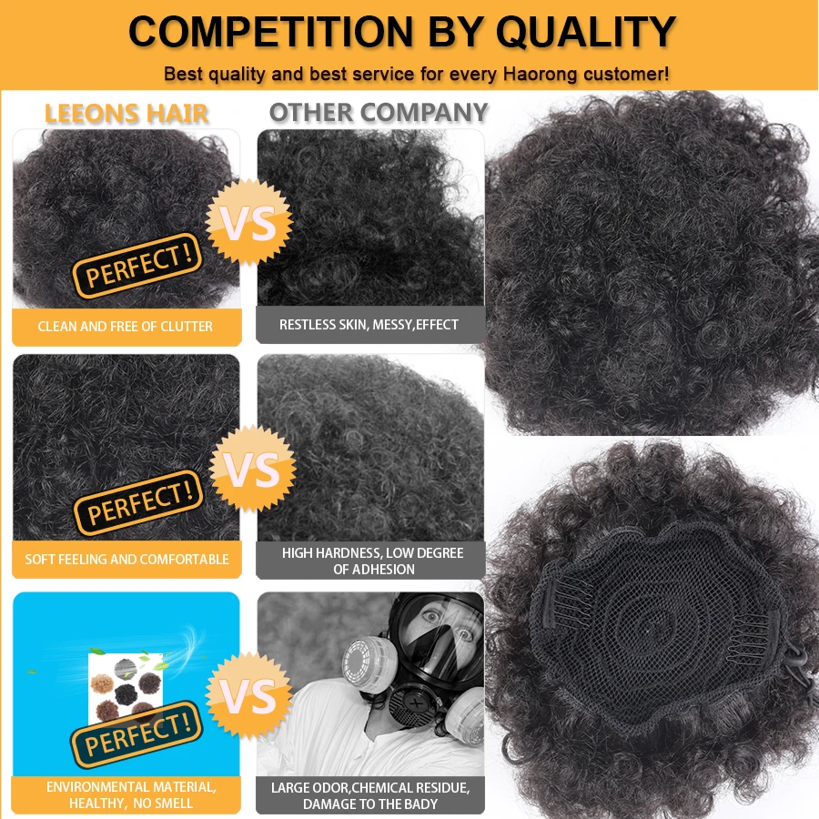 Chignon,4 L--Leeons Postiche chignon afro pour femmes noires, postiche ...