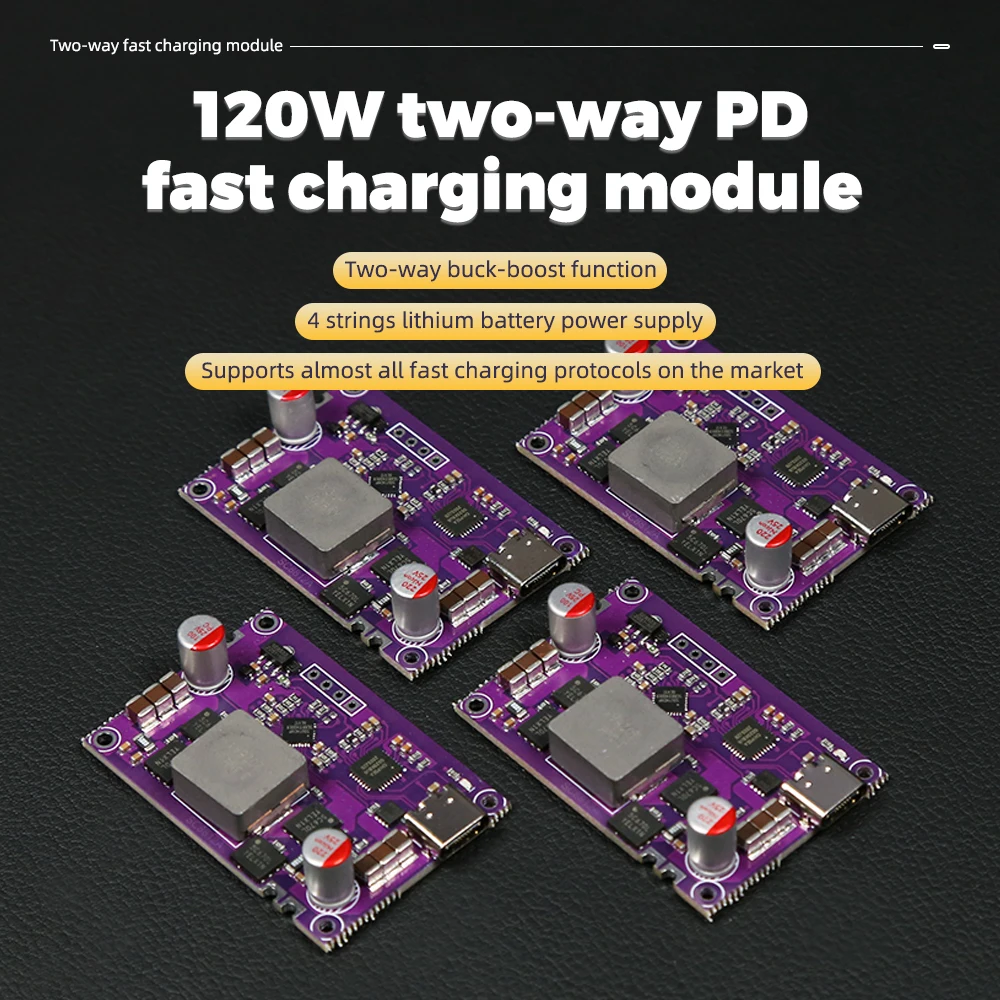 120w Two-way Pd Fast Charging Module 4 Strings Charging Treasure Module ...